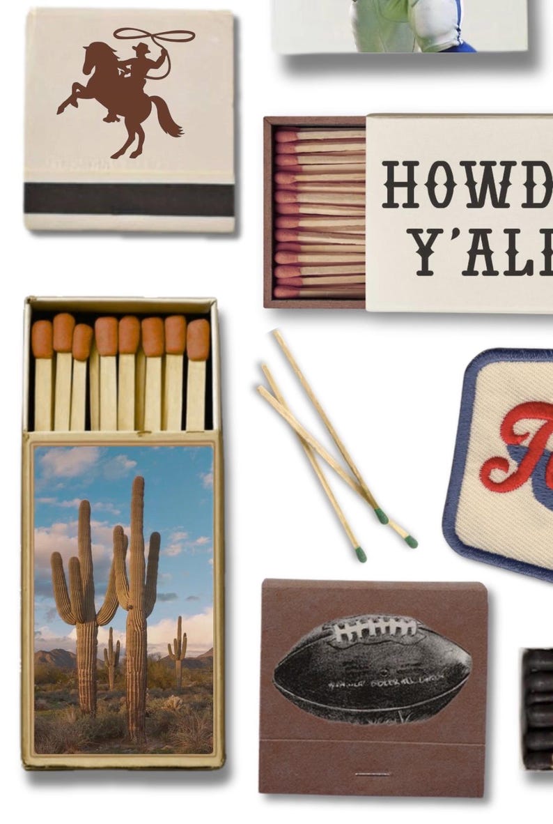 Texas Matchbox Poster - Etsy