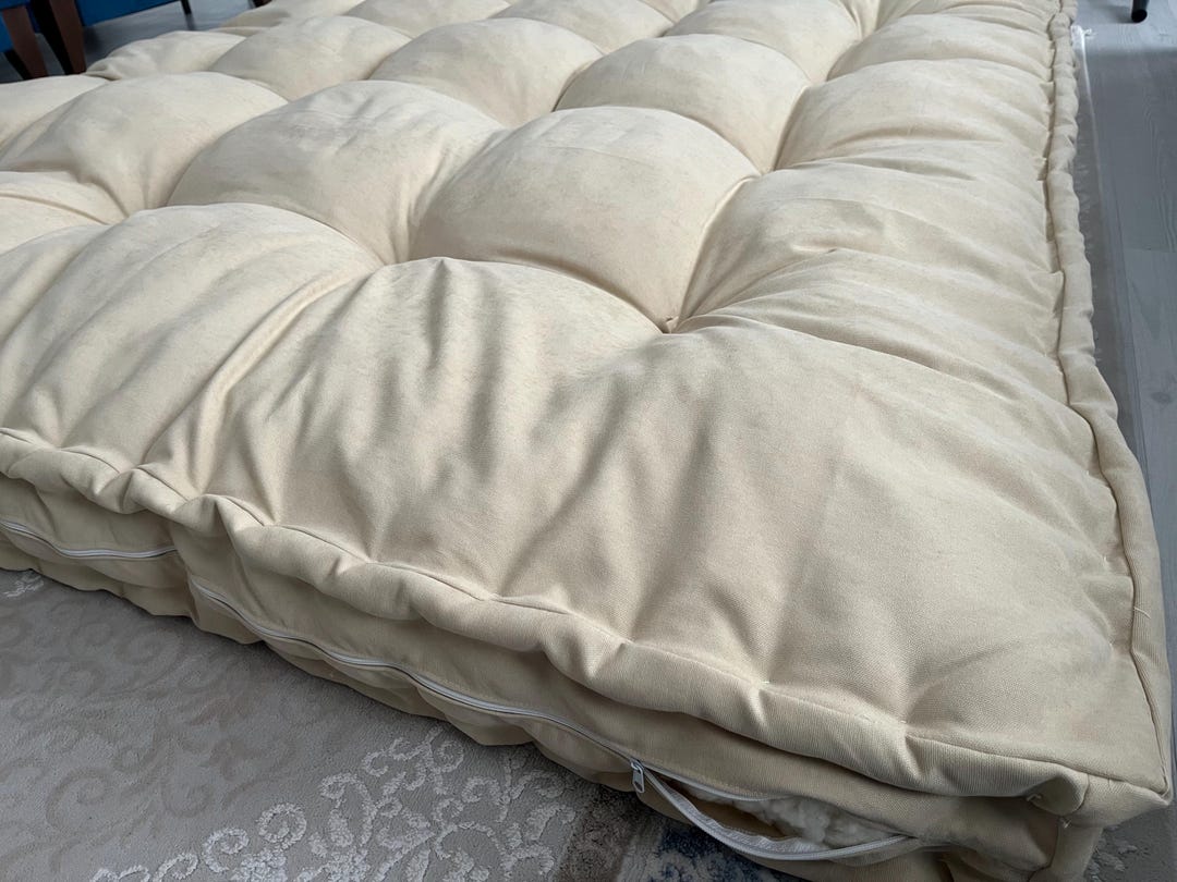 Handmade Shikibuton Mat Topper WOOL 5” Thick//floor Cushion//send a ...
