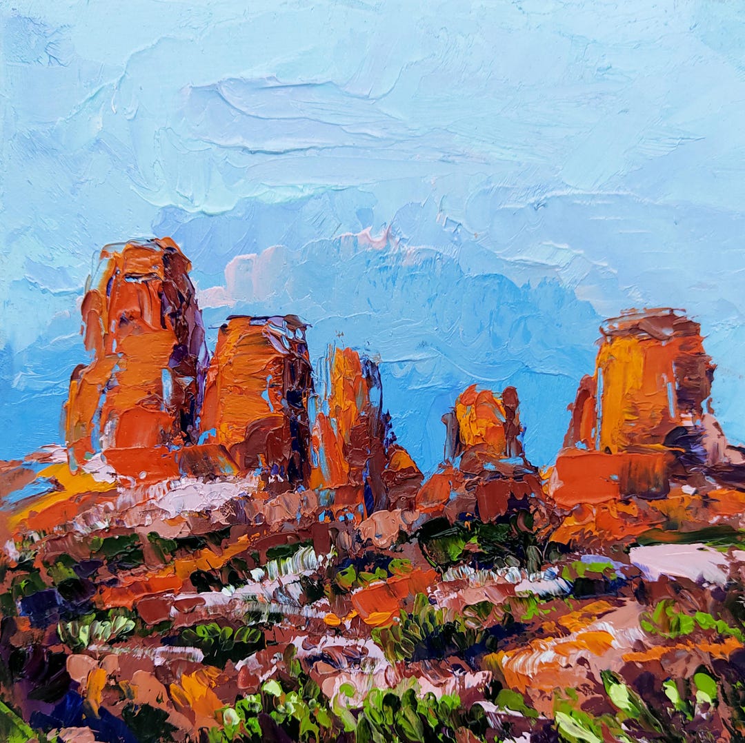 Sedona Painting Arizona Painting Original Oil Art Landscape Artwork ...