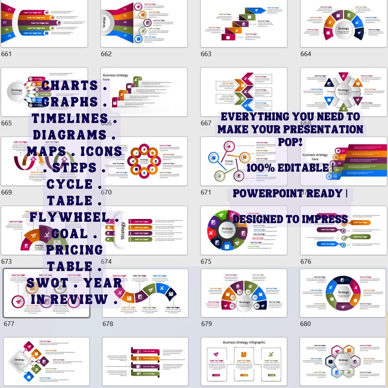 3,000+ Editable Infographic Powerpoint Templates Bundle | Charts ...
