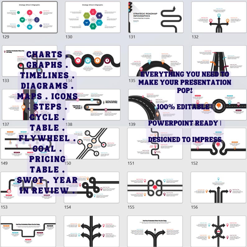3,000+ Editable Infographic Powerpoint Templates Bundle | Charts ...