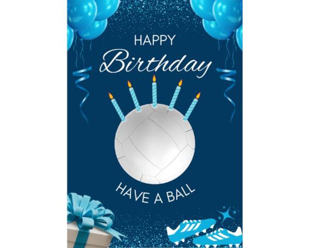 Boys GAA Birthday Card Gaelic Football Digital Download - Etsy