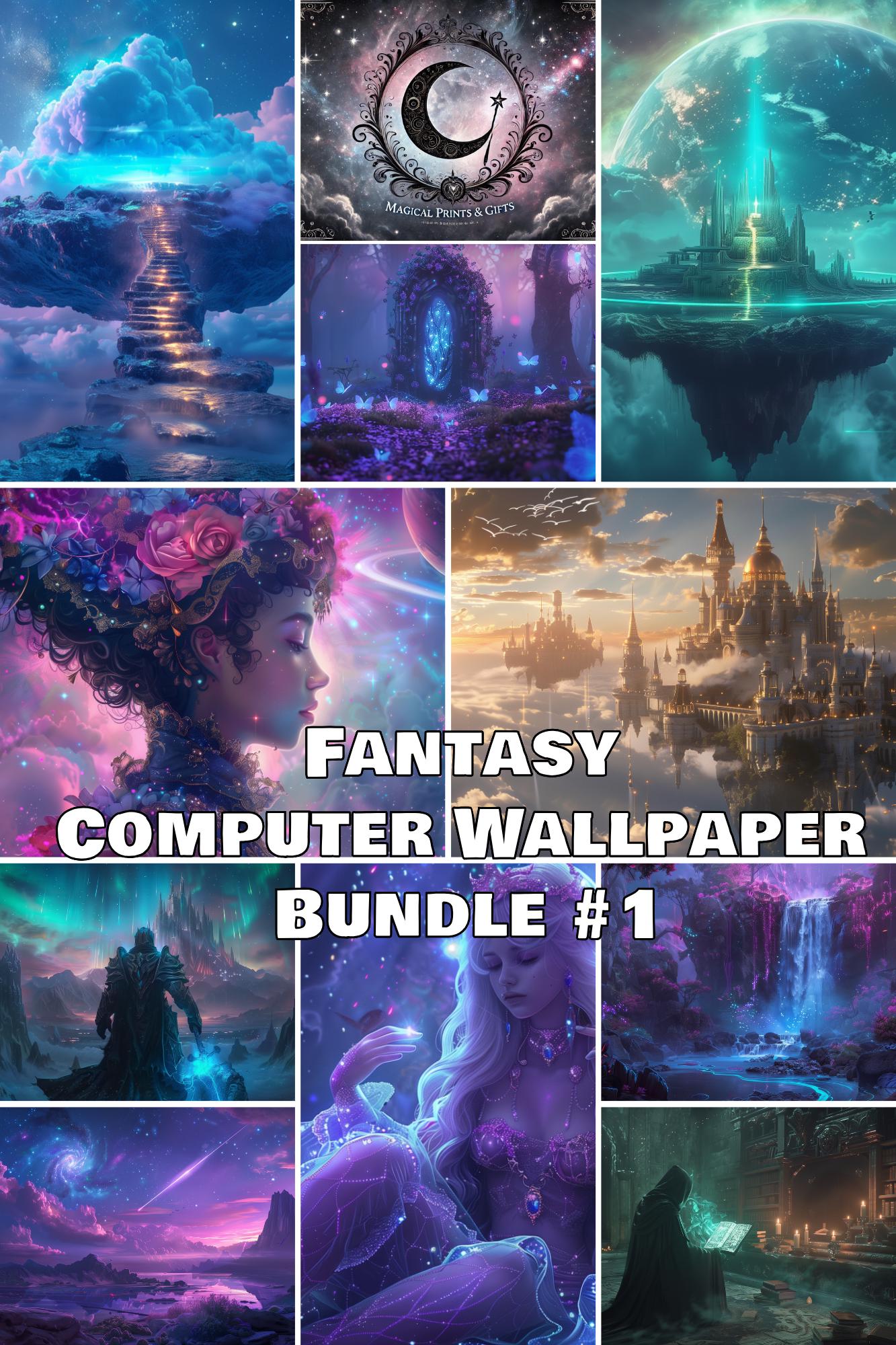 Fantasy HD Wallpaper Bundle | 10 Digital Backgrounds | Mystical ...