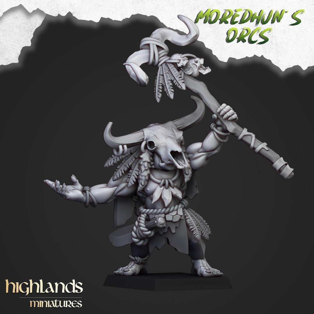 Highlands Miniatures Cave Shaman | BASES INCLUDED - Etsy
