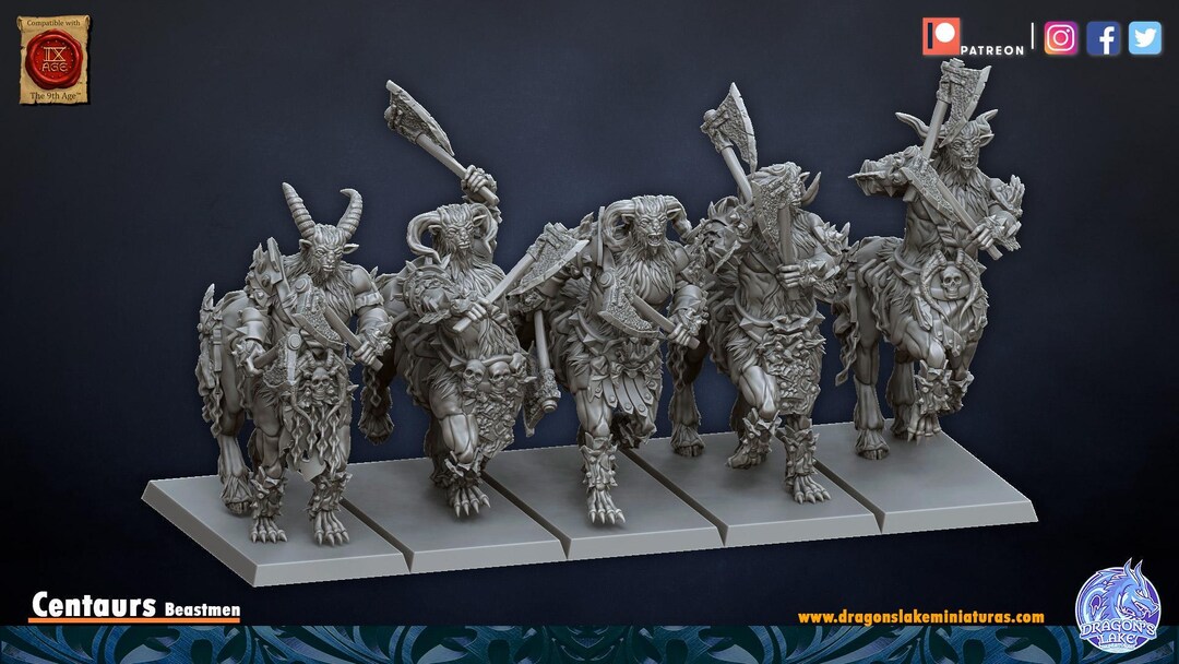 Dragonslake Beast Herds Centaurs | BASES INCLUDED - Etsy