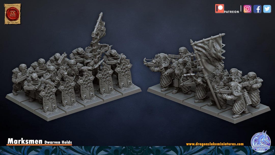 Dragonslake Miniatures Dwarf Flamecannon BASES INCLUDED - Etsy
