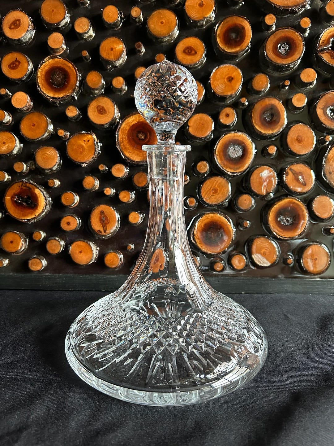 Vintage Deep Cut Crystal Wine Decanter - Raimond Italy - Perfect ...