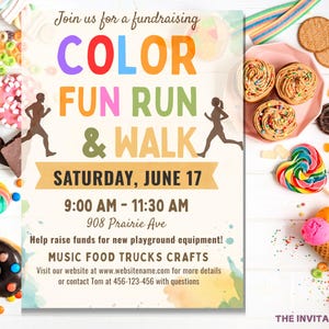 Fun Run Invitation: School Charity Race Flyer (digital Download) - Etsy