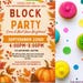 Fall Block Party Flyer Editable Template for Autumn Neighborhood Party ...