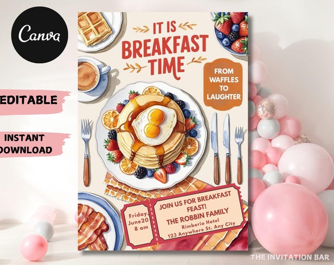 Back to School Breakfast Invitation, Welcome Back Breakfast Invite, 1st ...