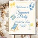 Summer Party Welcome Sign: Hand-drawn Beach Soiree Poster (digital ...