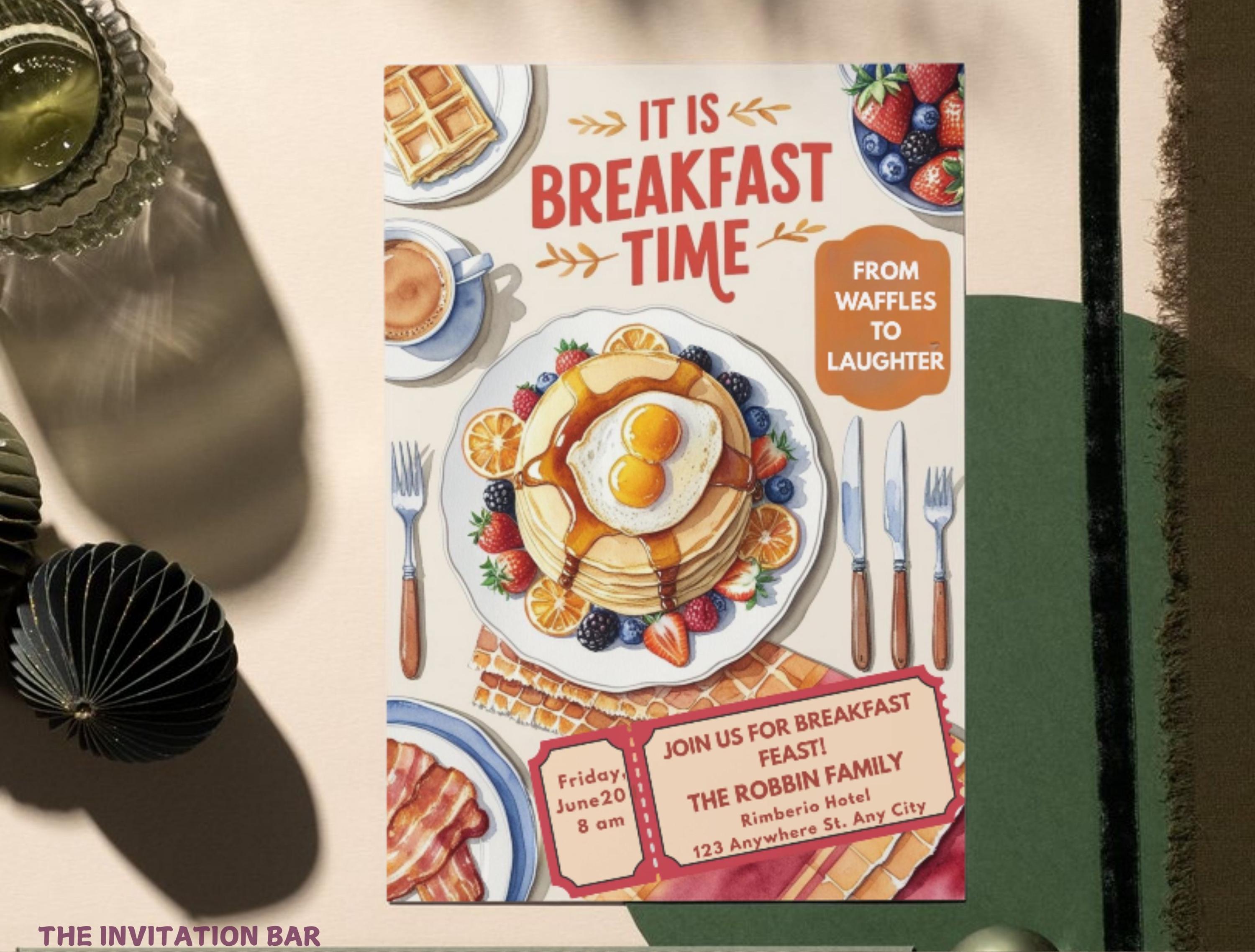 Breakfast Invitation, Staff Employee Appreciation Breakfast Invite ...