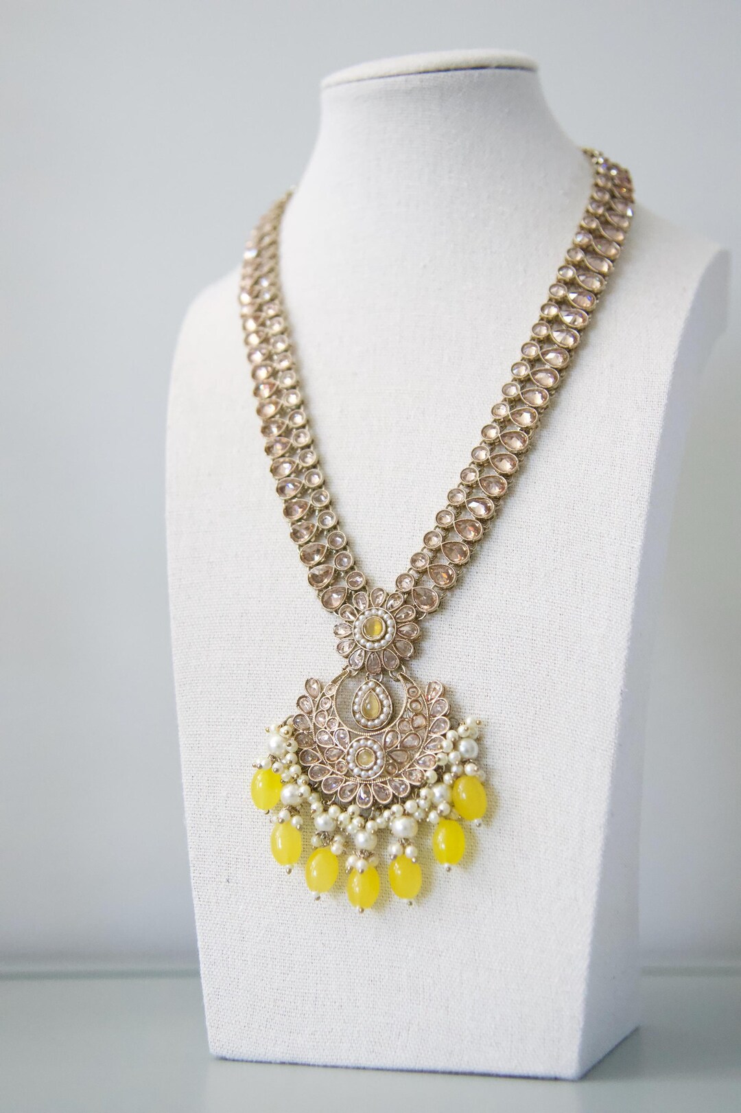Long Haar / Rani Haar Necklace Set / Punjabi Pakistani Jewellery Set ...
