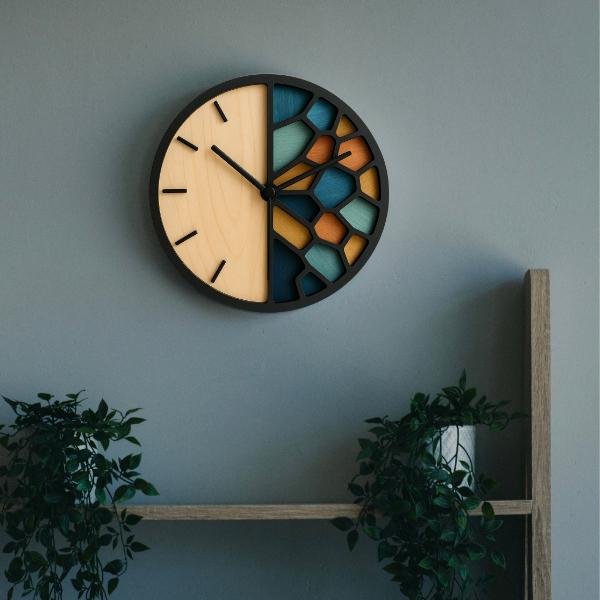 Multilayer Clock Design, Laser Cut File, Layered Wall Art Clock SVG ...