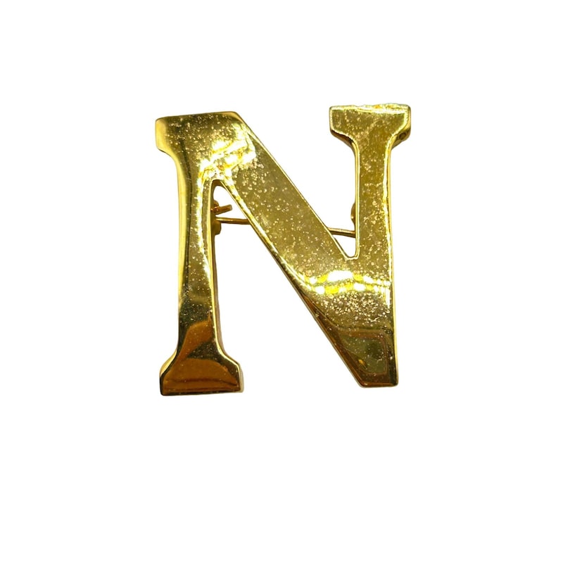 N Brooch Pin Letter - Etsy
