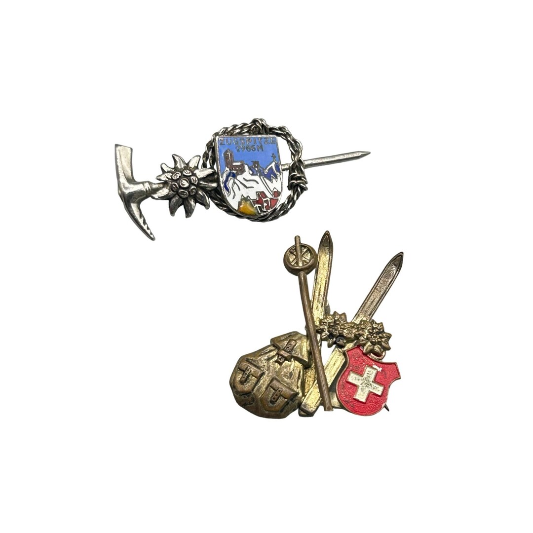 Vintage Switzerland Souvenir Pins Alps Mountains Collectible Hat Enamel ...