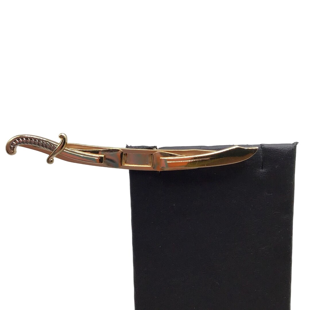 Vintage SWANK Sword Tie Bar Tie Clip Gold Tone Metal Quality Vintage ...