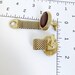 Mid-century Plastic Cufflinks Brown Gold Tone Mesh Men Accessories Gift ...