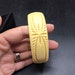 Vintage Carved Bangle Cream Color Plastic Delicate Wide Bracelet - Etsy