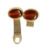 Mid-century Plastic Cufflinks Brown Gold Tone Mesh Men Accessories Gift ...