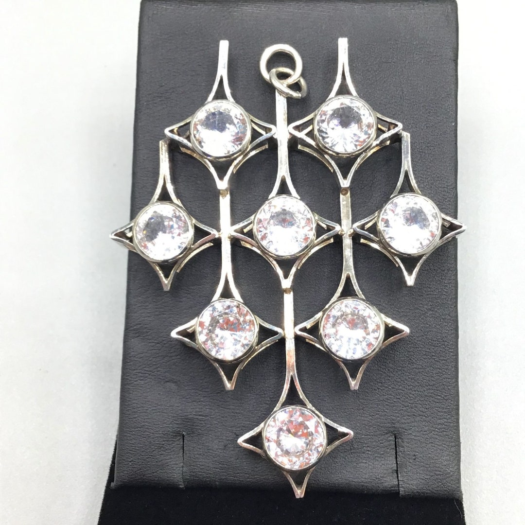 Kaunis Koru Finland Pendant Sterling Silver Modernist Geometric With ...