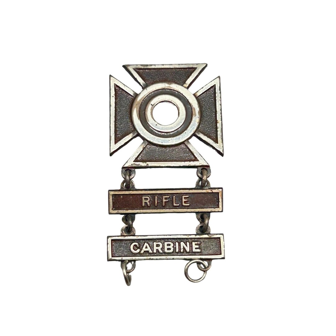 Vintage WWII Sterling Silver Rifle & Carbine Marksman Shooter Badge ...