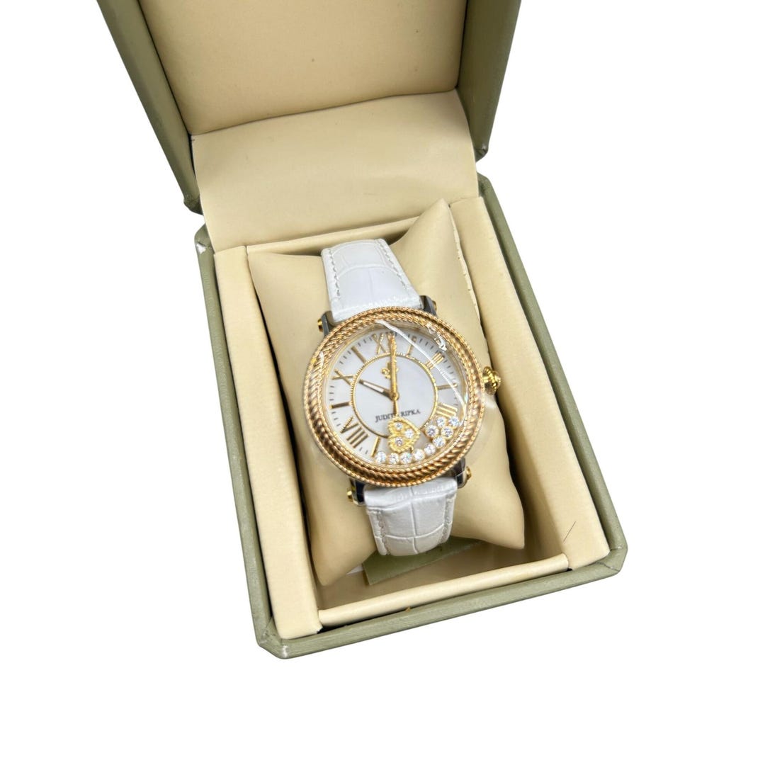 JUDITH RIPKA Watch Woman Wristwatch New in Box Odyssey White Leather ...