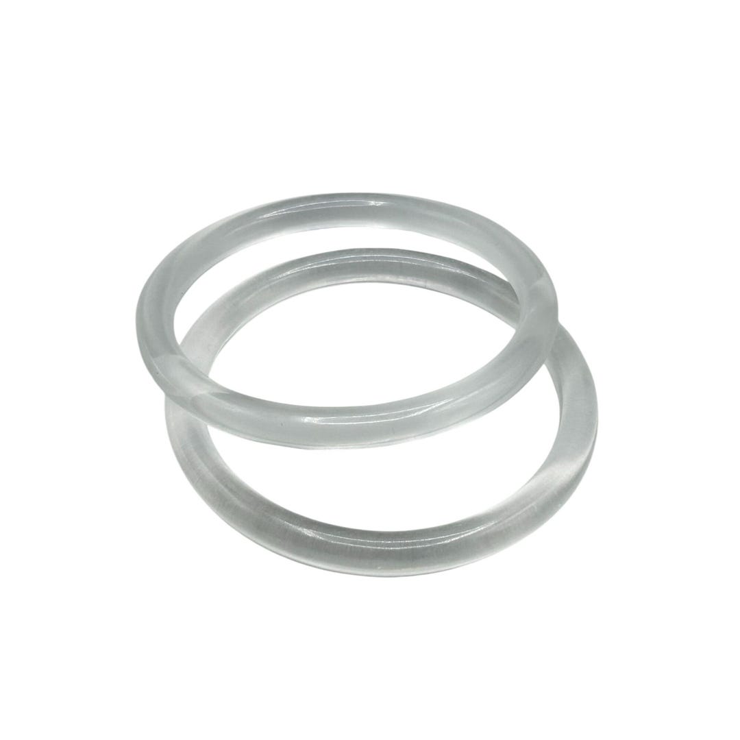 Set of 2 Lucite Bangles Bracelets Vintage Clear Bangle Bracelet - Etsy