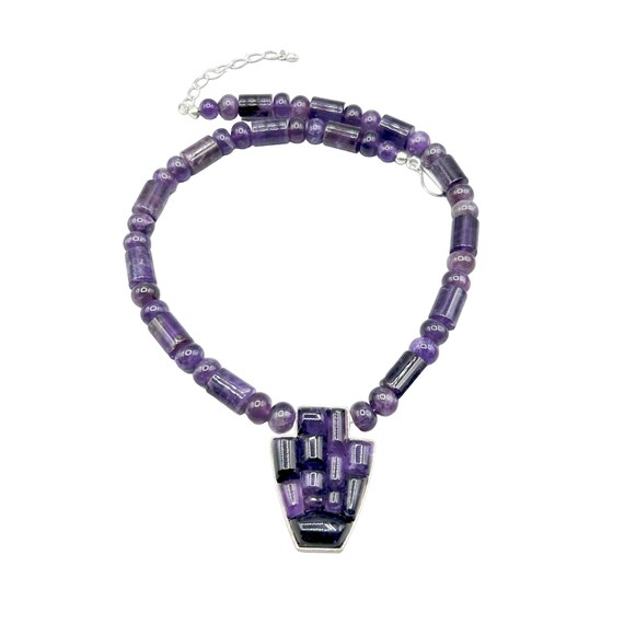 DTR Jay King Amethyst Necklace Sterling Silver Pendan… - Gem