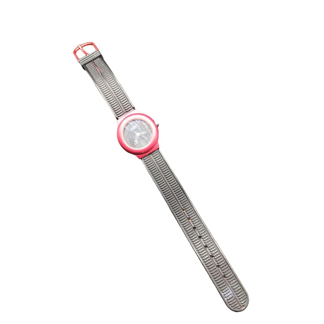 Fortron Watch Quartz Movement Ladies Wrist Watch Black & Pink Working ...