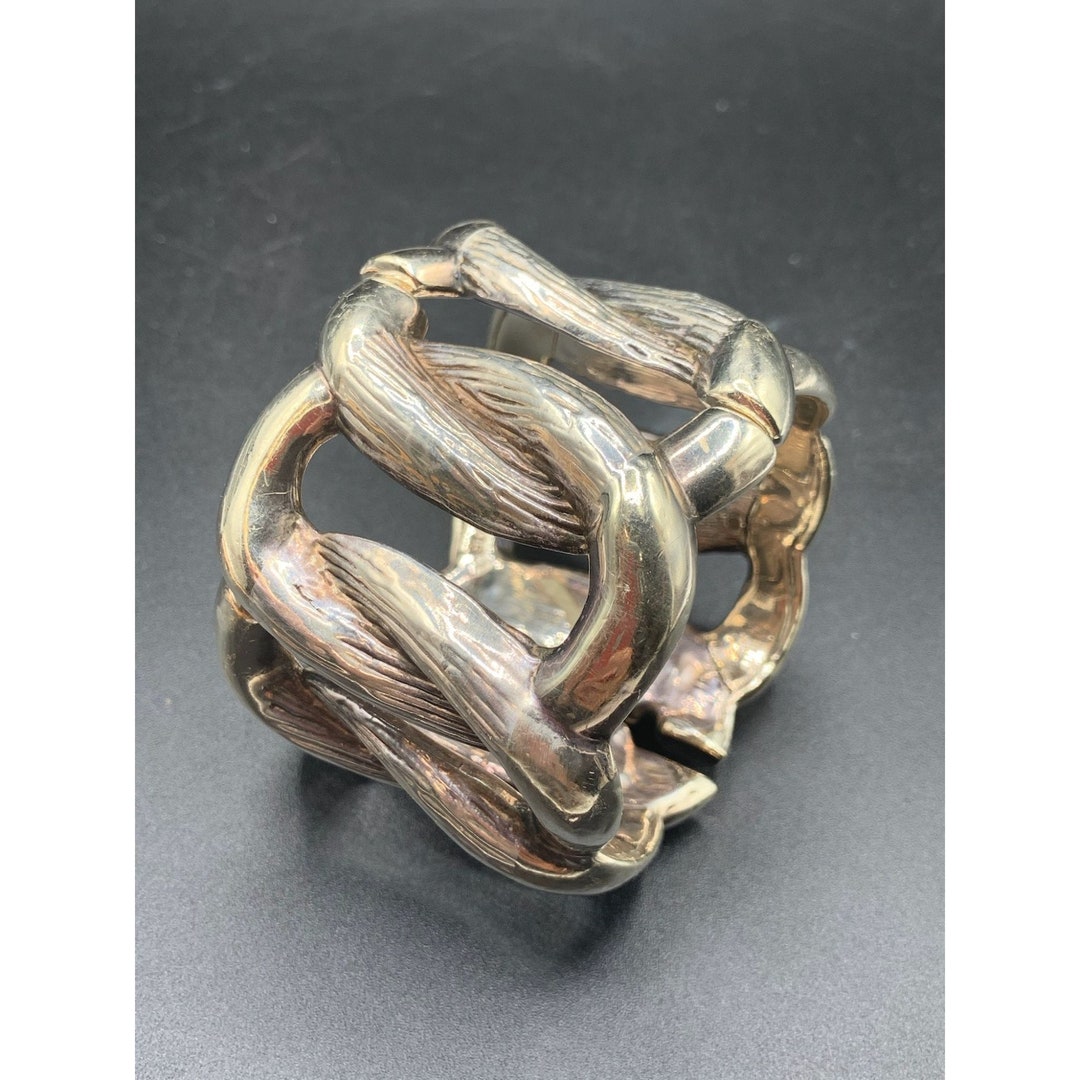 Brian Bergner Bracelet Sterling Silver Statement Hinged Modernist ...
