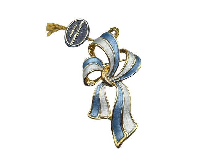 Vintage Rodney Holman Gold Plated Rose Brooch With Pink Purple Enamel ...