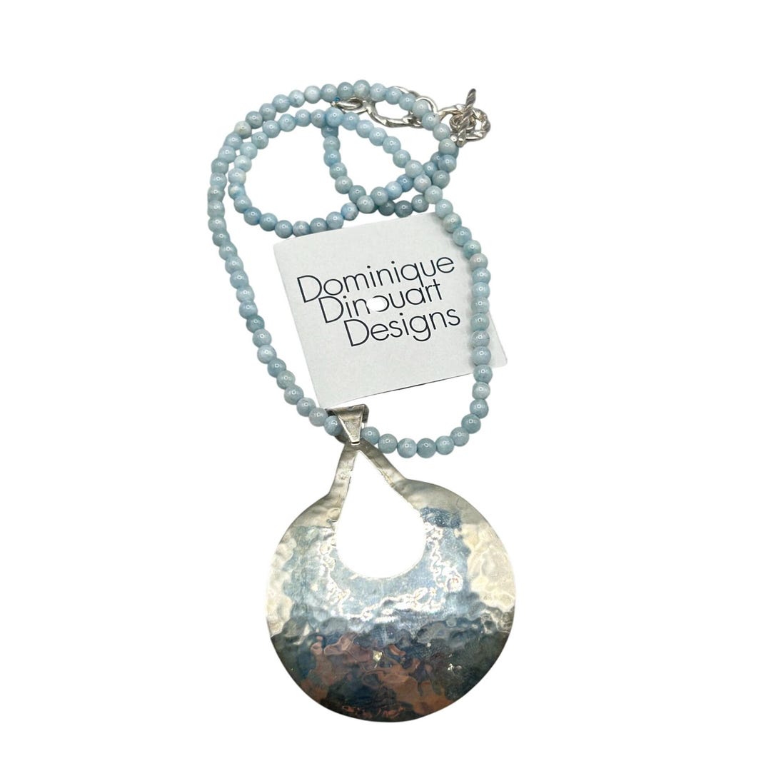 DOMINIQUE DINOUART Design DDD Blue Stone Necklace With Large Sterling ...