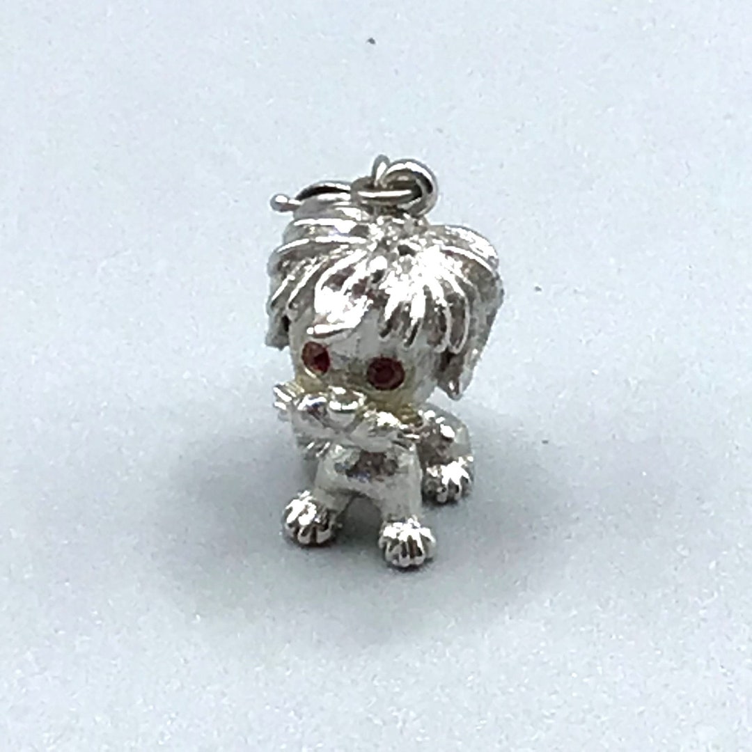 Monet Lion Charm Pendant Brushed Textured Silver Tone Dimensional ...