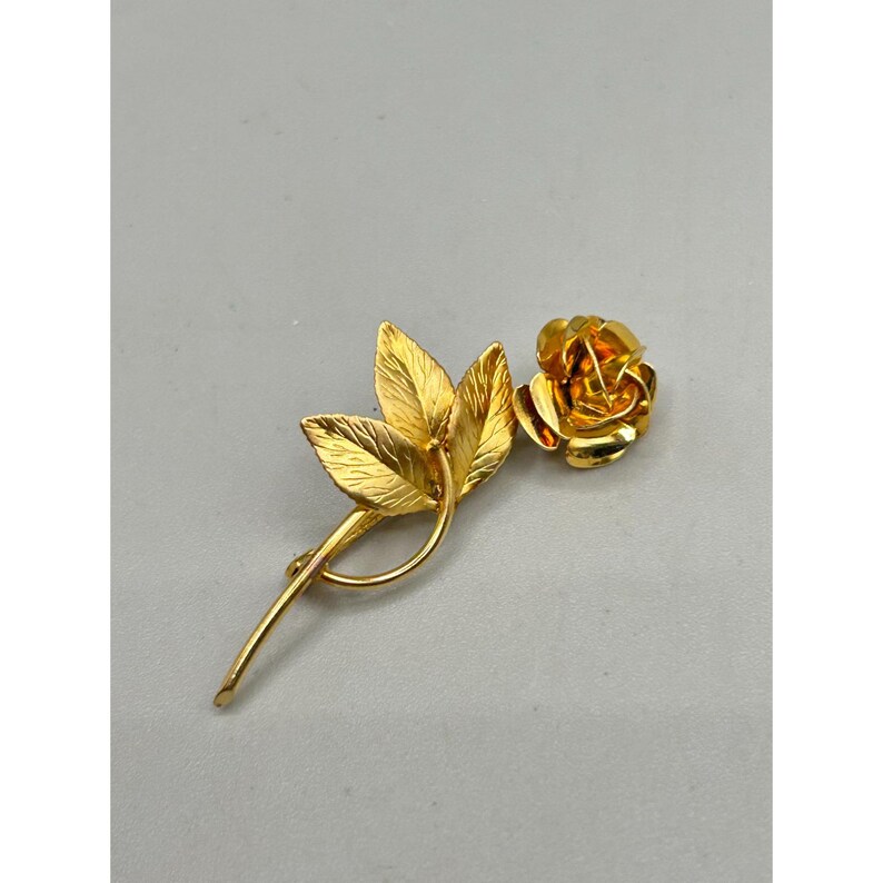 Vintage MK Gold Filled Rose Flower Brooch Delicate Detailed Design - Etsy