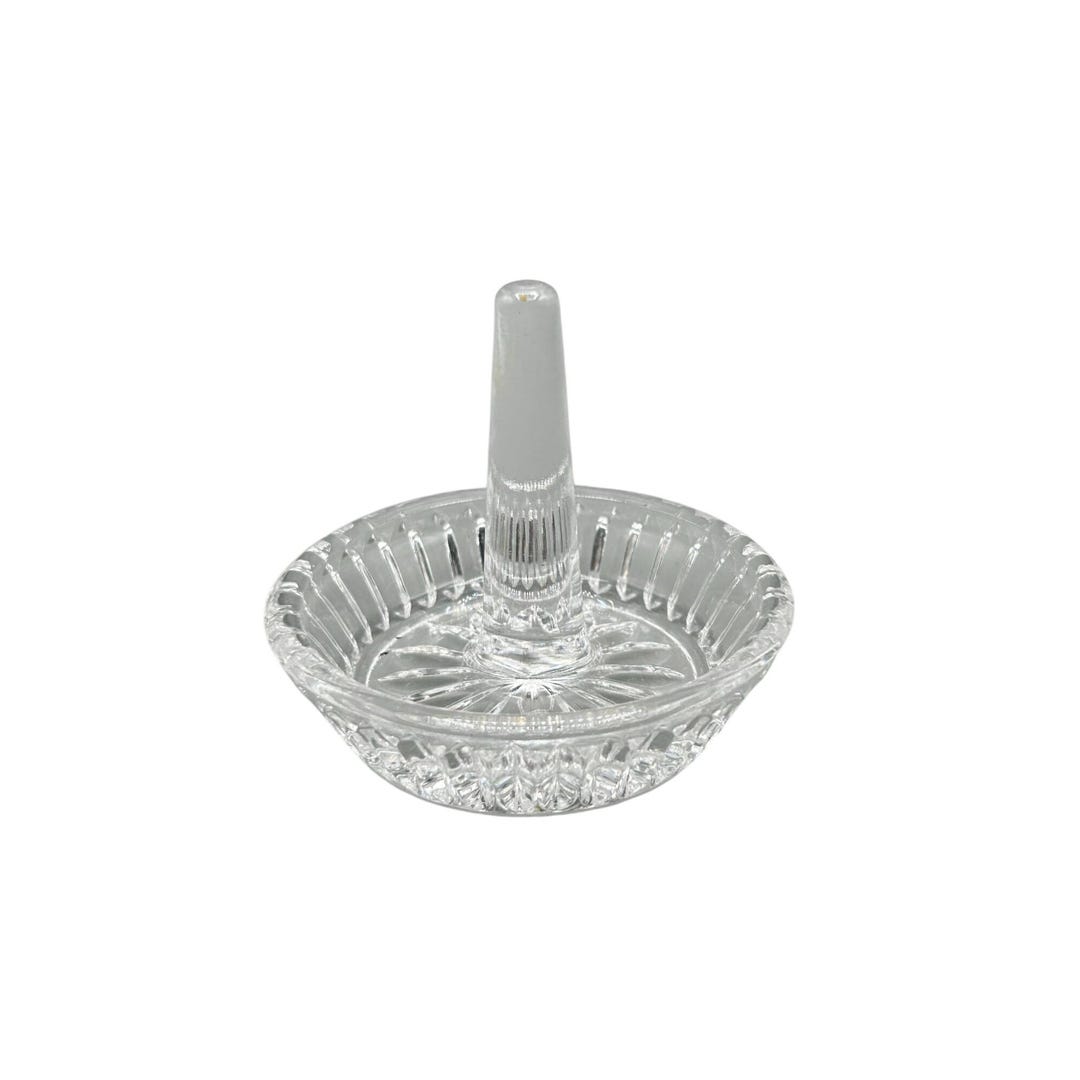 Vintage Glass Ring Holder Dish Classic Ornate Design Clear Jewelry ...