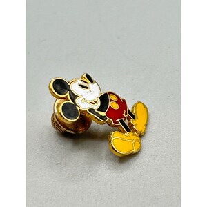 Vintage Walt Disney Mickey Mouse Tack Pin Gold Tone Enamel Made in Taiwan - Etsy