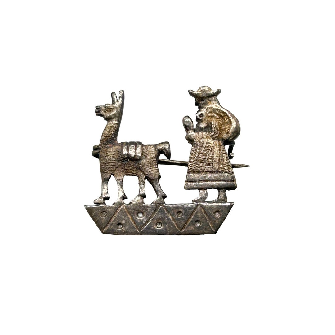Vintage Miniature Petite Peru Peruvian Pin Brooch Llama Figural ...