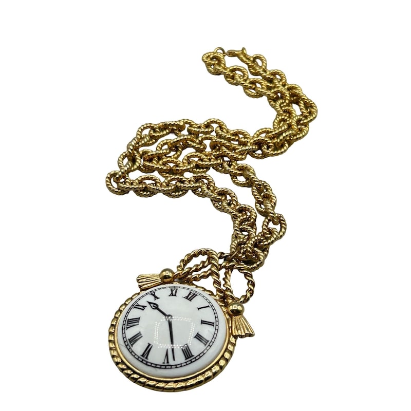 Clock Necklace - Etsy