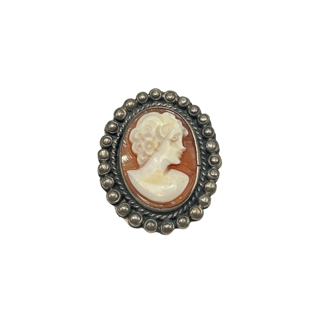 Sterling Silver Cameo Pendant Genuine Carved Genuine Shell With ...