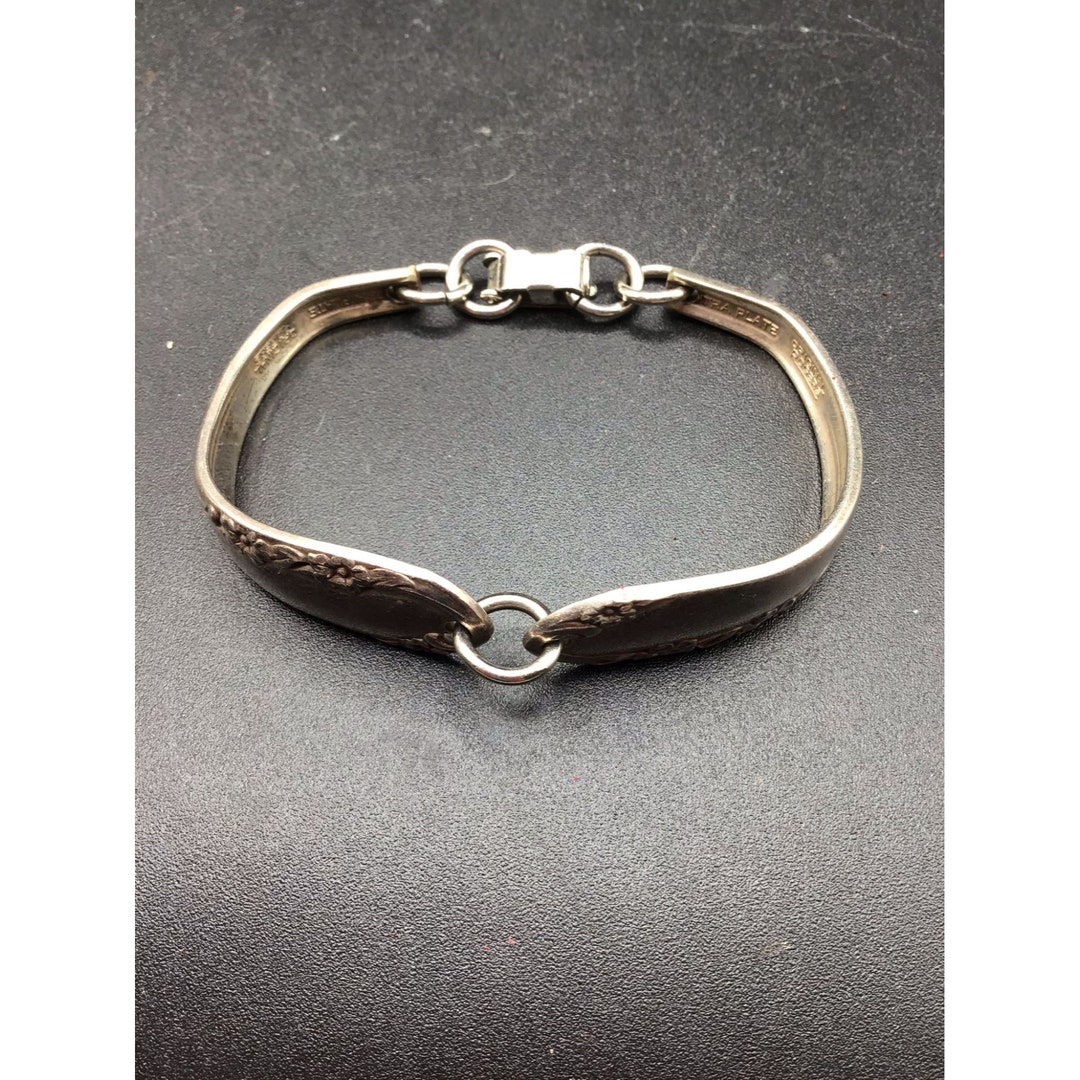 Original Rogers Flatware Handle Bracelet Handcrafted Metal Silverware ...