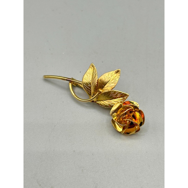 Vintage MK Gold Filled Rose Flower Brooch Delicate Detailed Design - Etsy