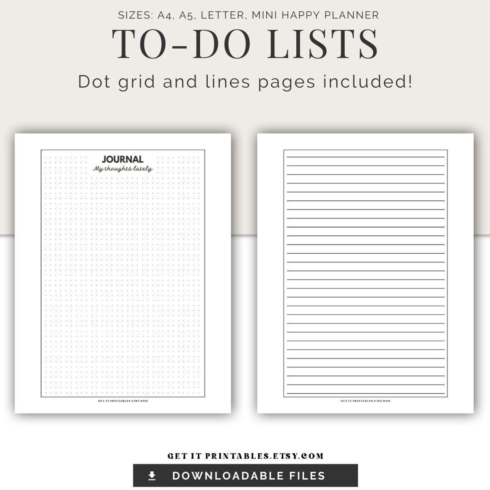 To-do List Bundle | Printable Planner PDF | Daily & Weekly Planner ...