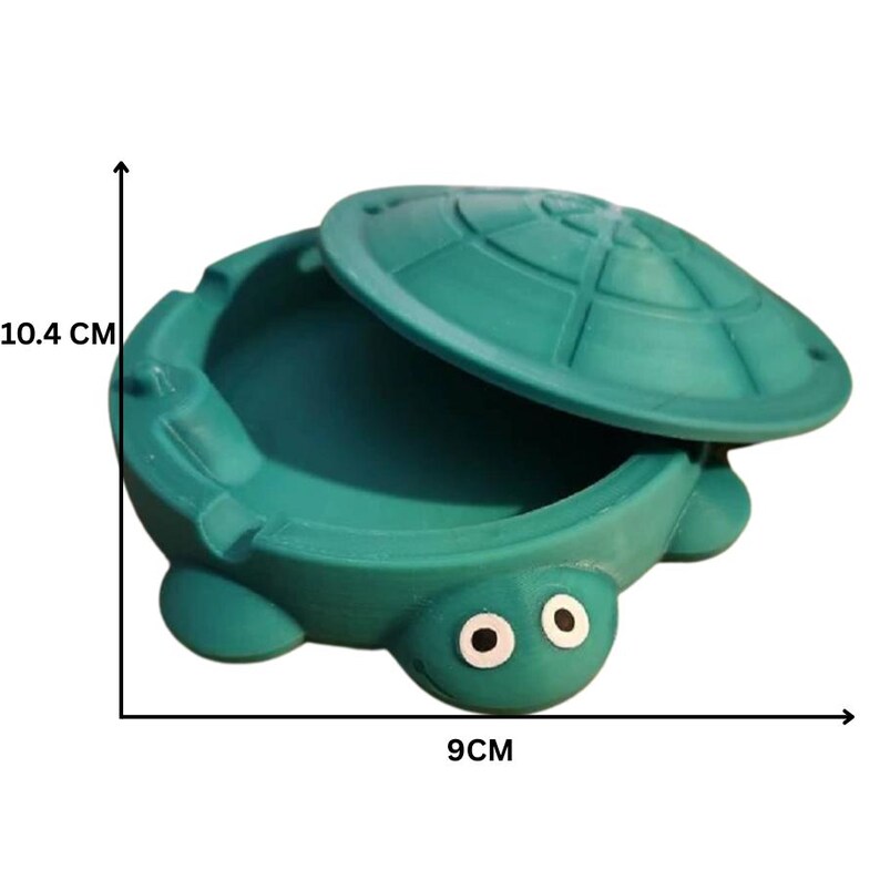 Mini Turtle Sandbox With Lid – Cute Turtle Figurine, Trinket Box ...
