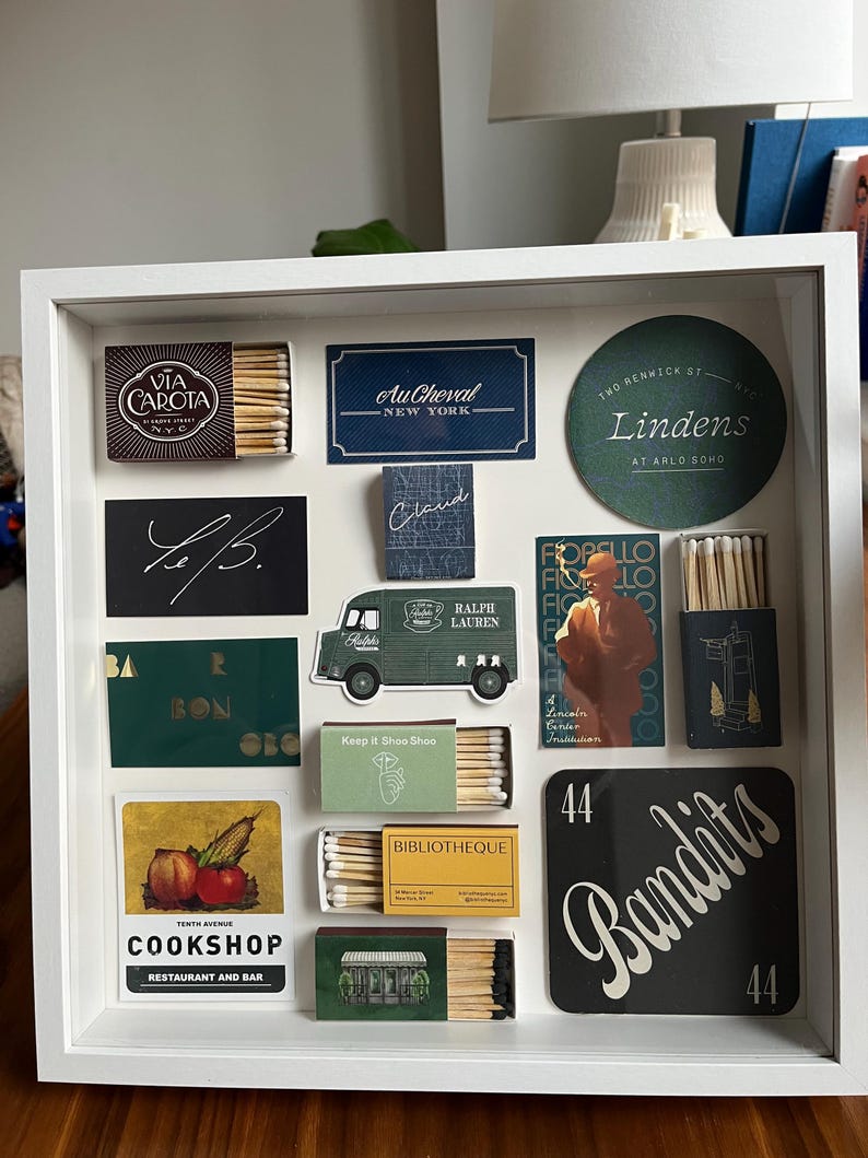 One of a Kind Shadow Box NYC Restaurant and Bar - Etsy