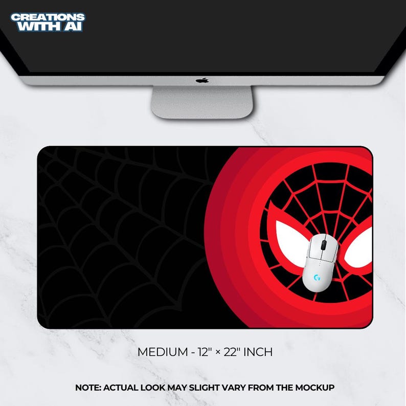 Spider Man Pattern Desk Mat Spider Man Inspired Desk Mat Large Mouse ...