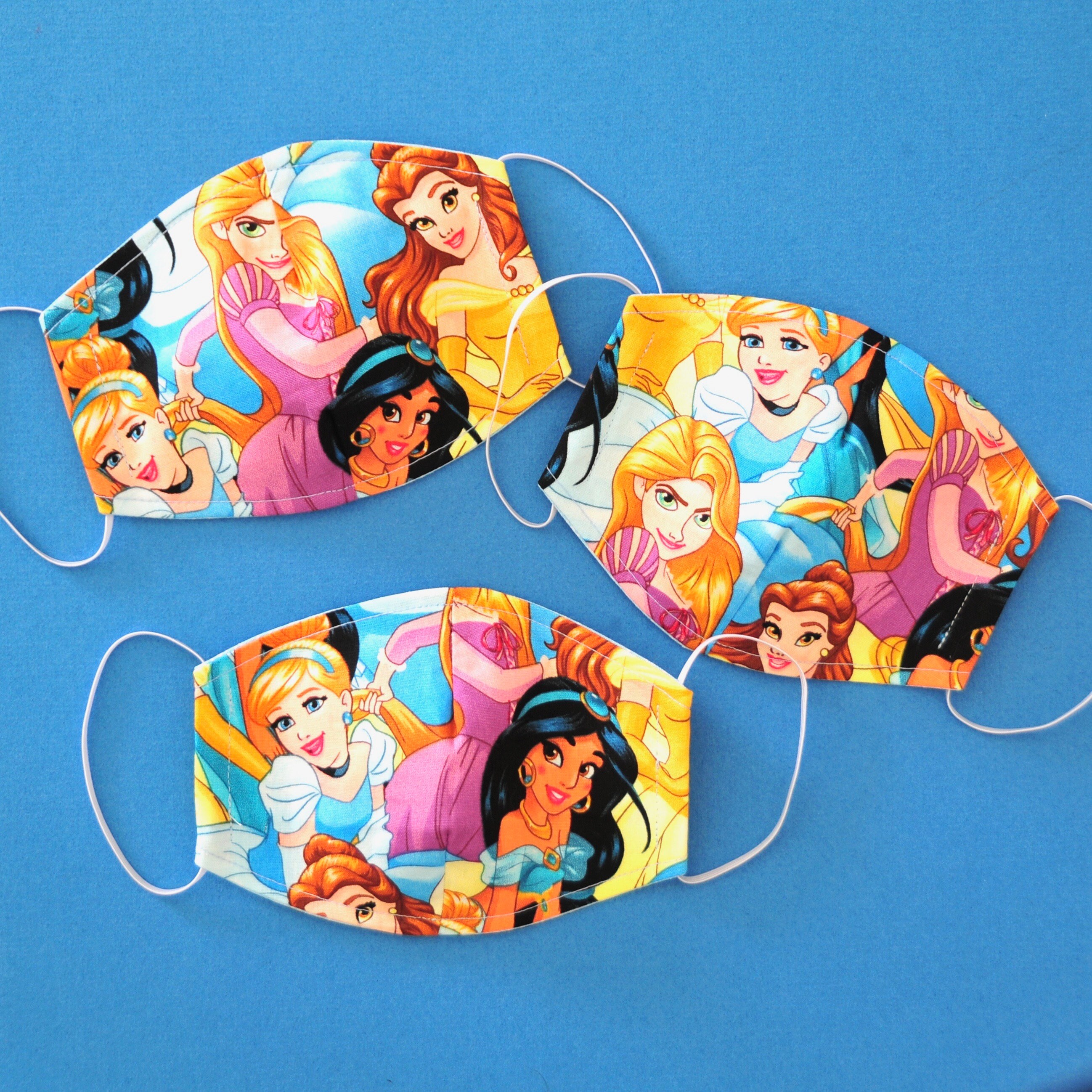 Disney Face Mask Princess Edition / 3-12 Years / Washable / | Etsy