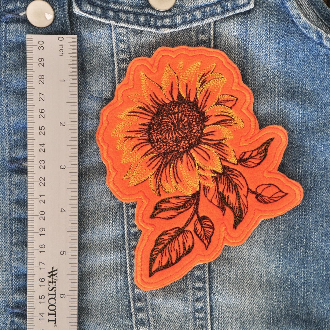 Sunflower Patch Denim Jacket Back Pack Hat Apron Jeans 5 X 5 Inches - Etsy