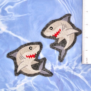 Shark Patch Iron on / Sew on Clothing Patches Inches Iron on or Sew on ...