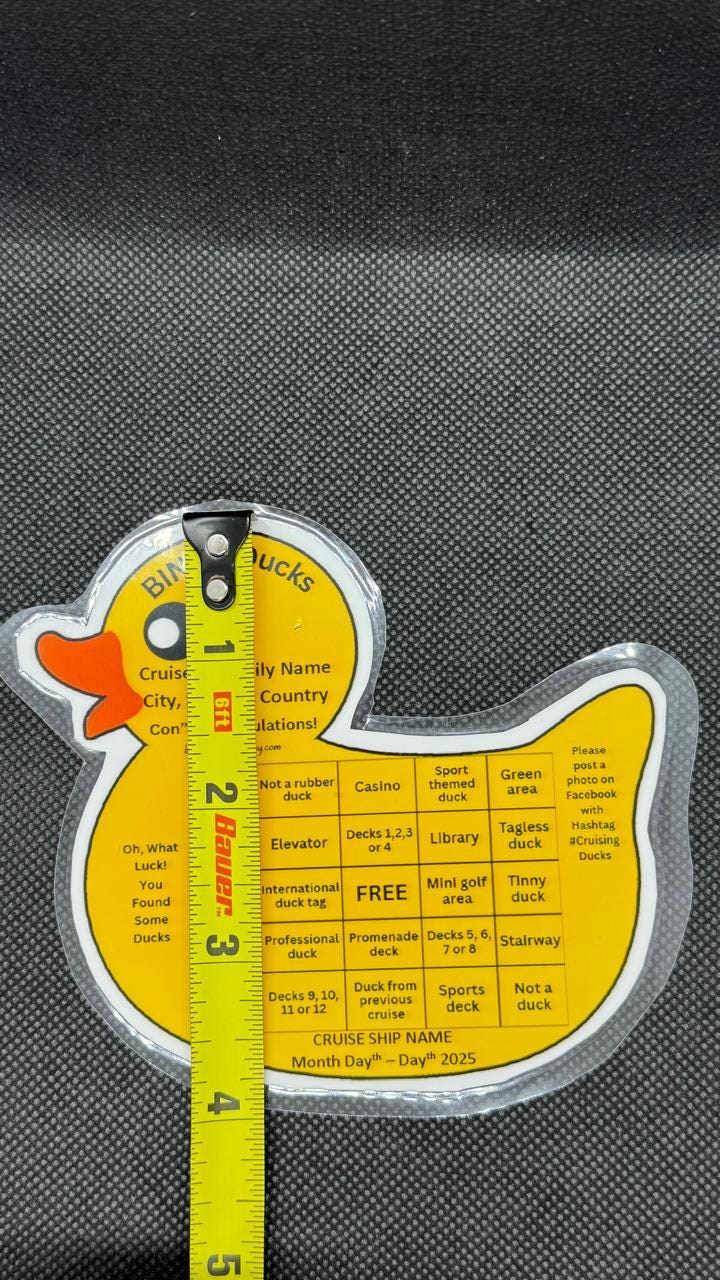Cruising Ducks Bingo Duck Game for Cruise Ship Keep or Hide Duck Game ...